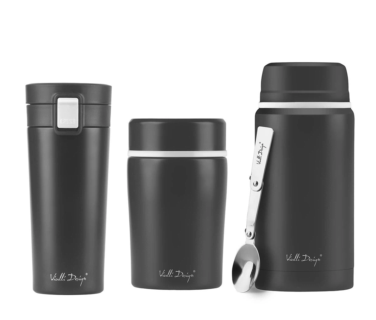 Zestaw termos kubek termiczny Vialli Design FUORI (400ml+500ml+750ml ...